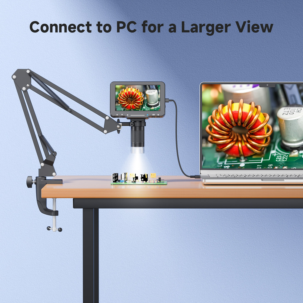 Jual Flex Digital Microscope with 5inch IPS Screen Soldering Microscope ...