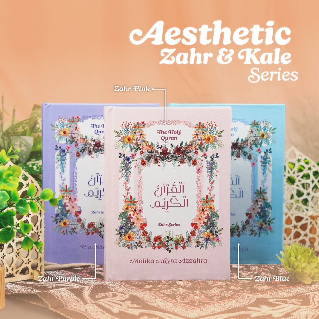 Jual Al Quran Aesthetic A5 Custom Nama Ucapan Zahr & Kale Series ...