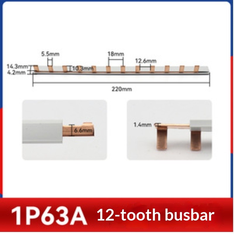 Jual BUSBAR COPPER MCB SISIR MCB 12&18 For MCB DZ47 Air Switch ...