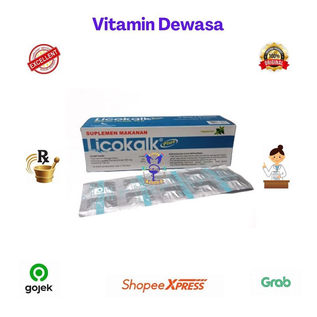 Jual LICOCALK PLUS TABLET 10S (Bgv) | Shopee Indonesia