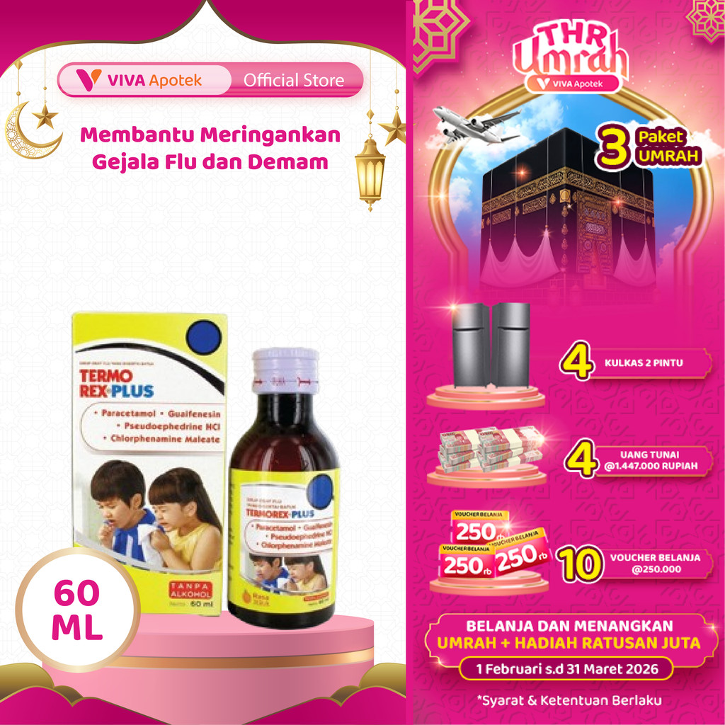 Jual Termorex Plus Sirup Membantu Meringankan Gejal Flu dan Demam (60 ...