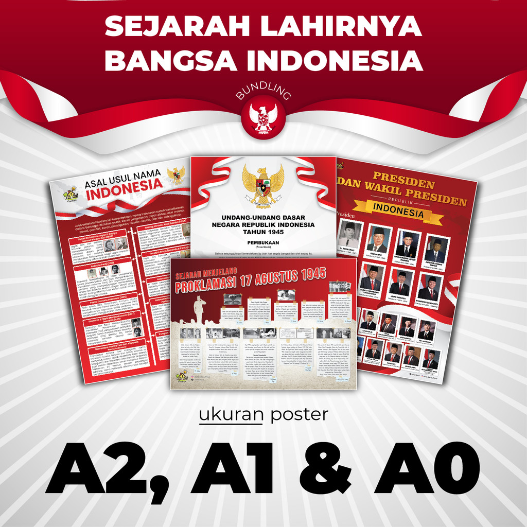 Jual Poster Alat Peraga Edukasi Kebangsaan Pancasila UUD 1945 ...