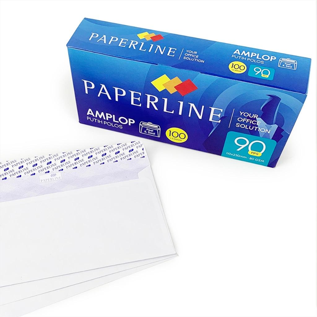 Jual PAPERLINE Amplop Putih Polos Panjang 90 PPS Box 100 Lembar / Paper ...