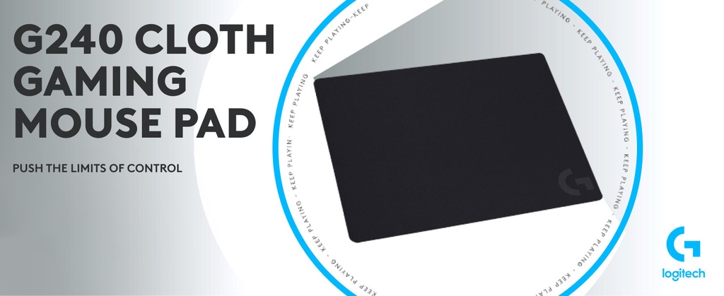 Jual Logitech G240 Cloth Gaming Mouse Pad with Anti Slip and Optimized ...