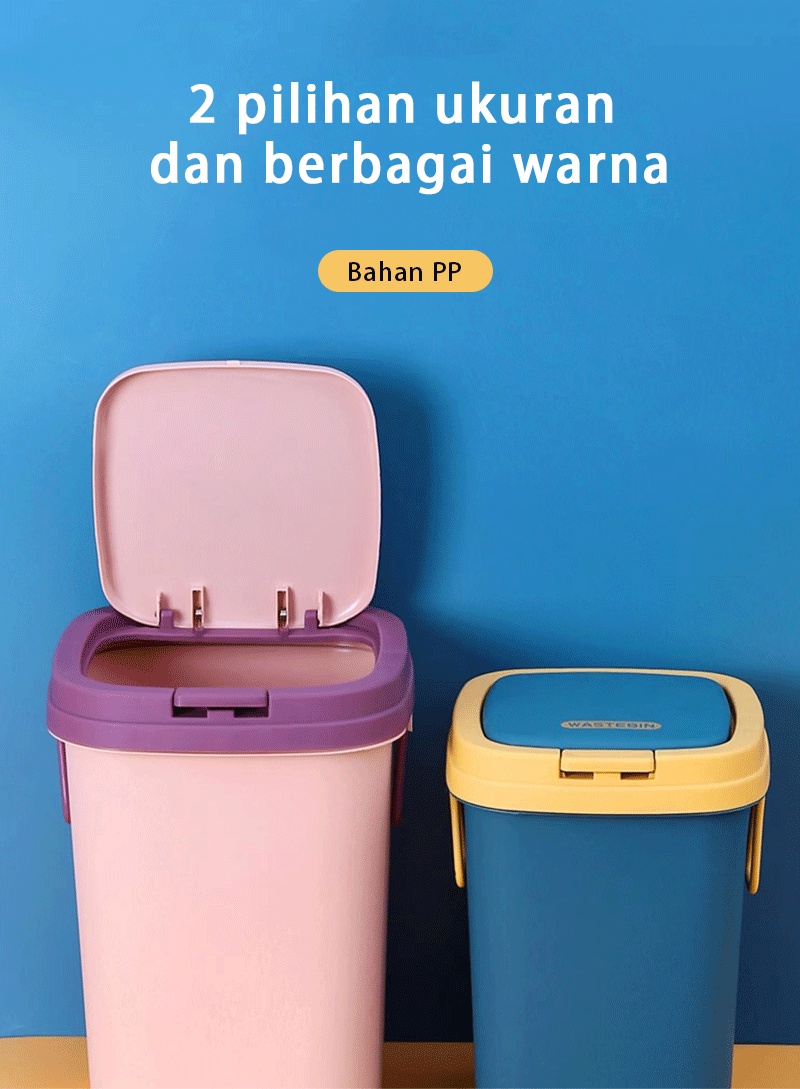 Jual Bassy Tempat Sampah Tertutup Kotak Sampah Kamar Mandi Trash Bin ...