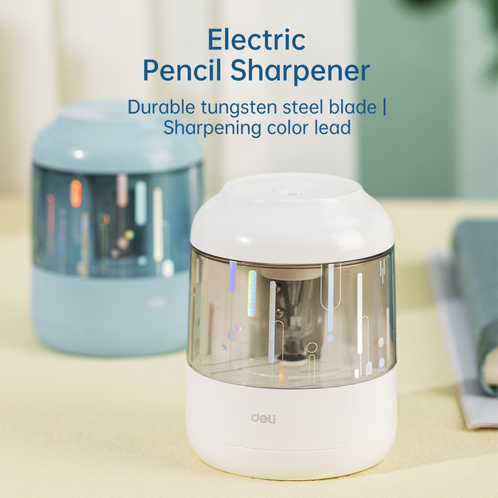 Jual Deli Electric Pencil Sharpener / Rautan Pensil Otomatis Lucu EH508 ...