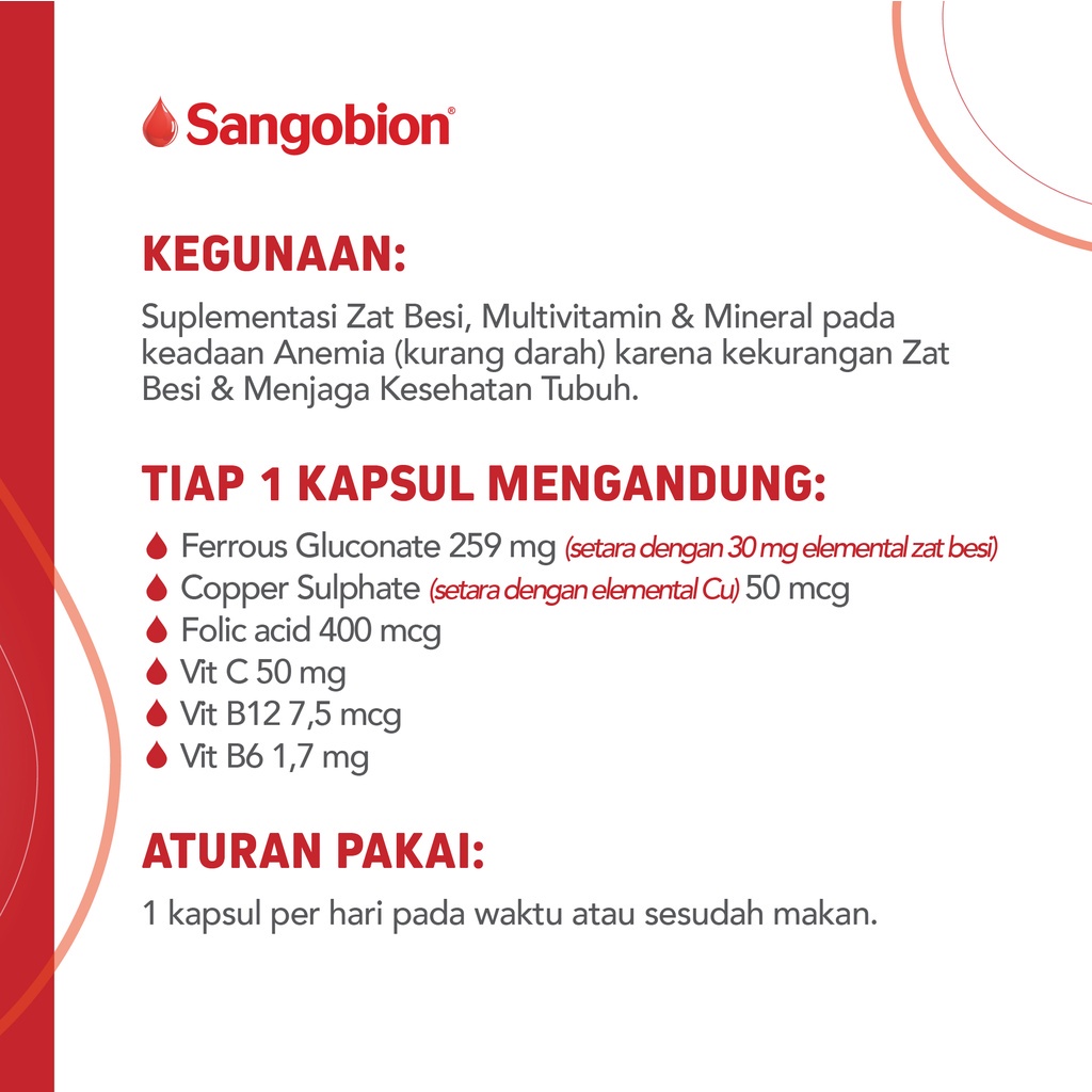Jual Sangobion Capsule 4s Mineral Vitamin C Suplemen Zat Besi | Shopee ...