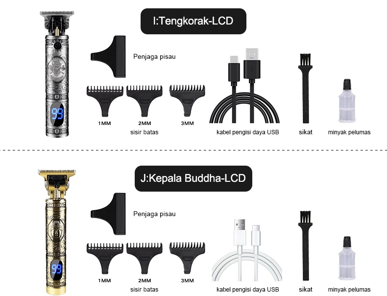 Jual Abeni Alat Cukur Rambut Elektrik Cukur Jenggot Mesin Potong Rambut ...