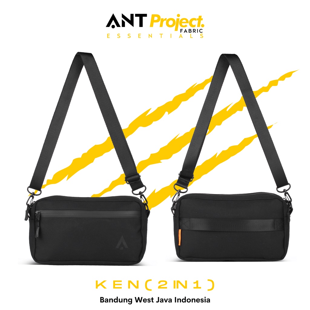 Jual ANT PROJECT - Clucth 2 in 1 SIGMA Hitam - Tas Sling Bag Pouch Waterfroof | Shopee Indonesia