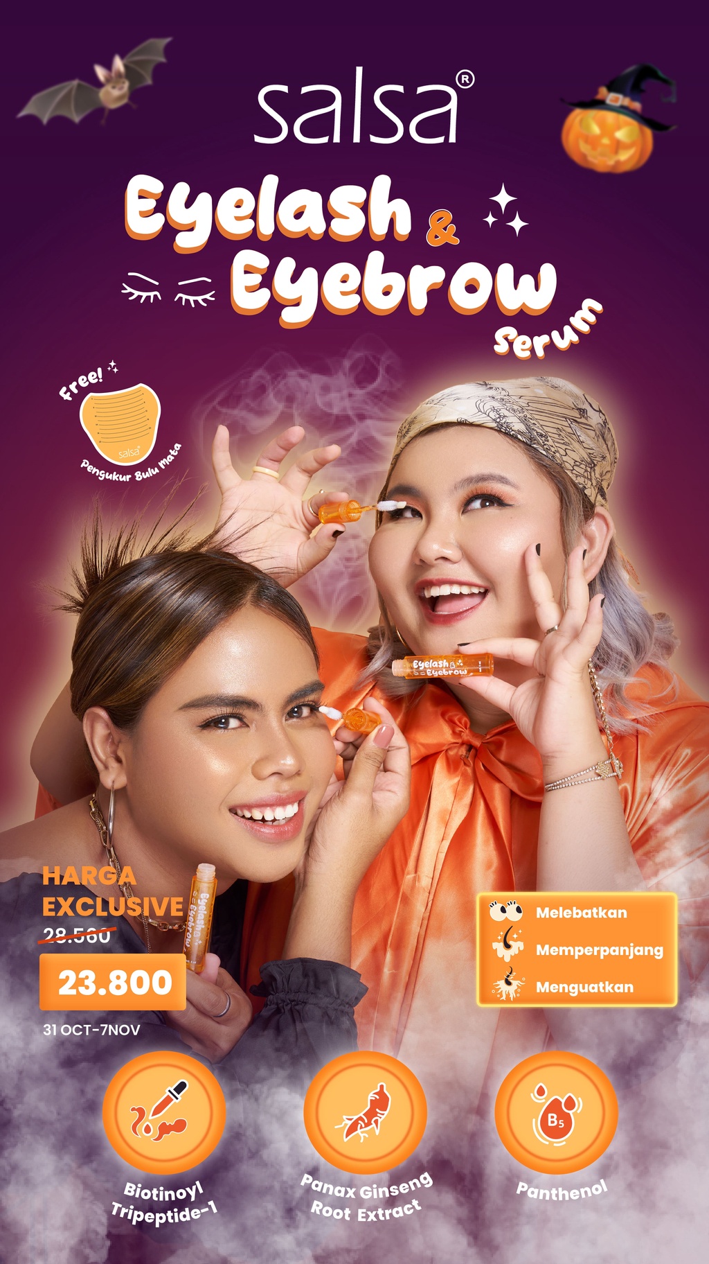 Jual SALSA Eyelash & Eyebrow Serum - Serum Bulu Mata Menebalkan dan ...