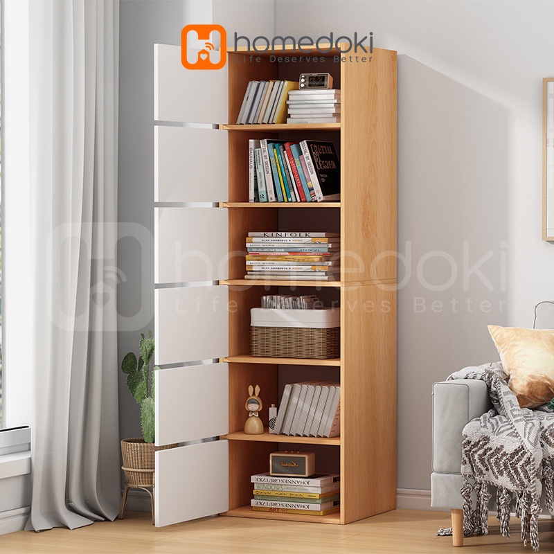 Jual Homedoki Kabinet penyimpanan kayu / lemari kabinet / 4/5/6-Tier ...