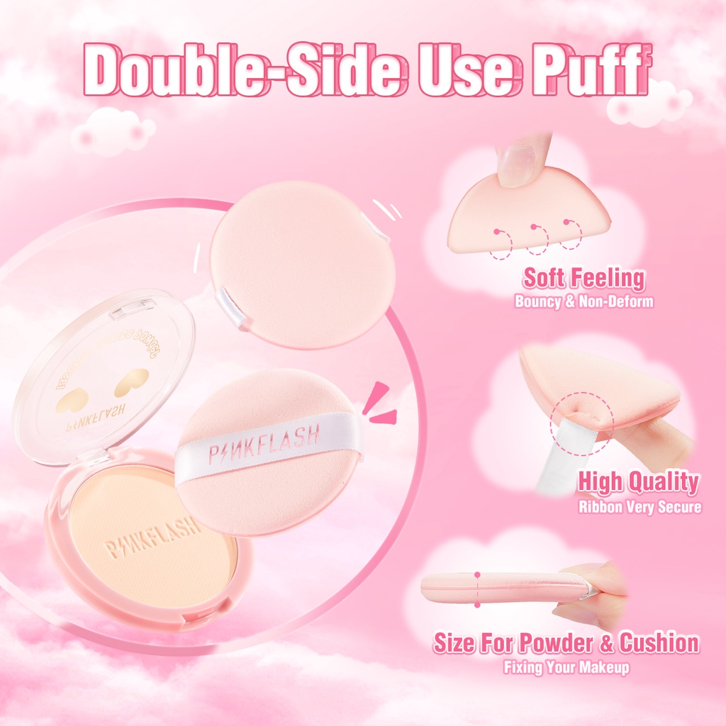 Jual PINKFLASH Makeup Powder Puff Soft Cosmetic Puff Air Cushion Beauty ...
