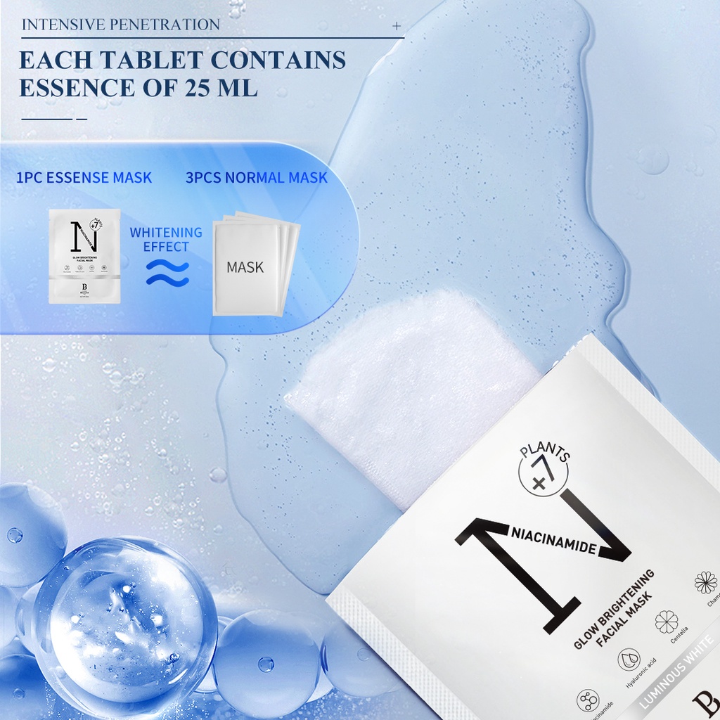 Jual PREMIERE BEAUTE [Mask 20pcs]Whitening Essense Face Mask 25ml masker Niacinamide centella ...