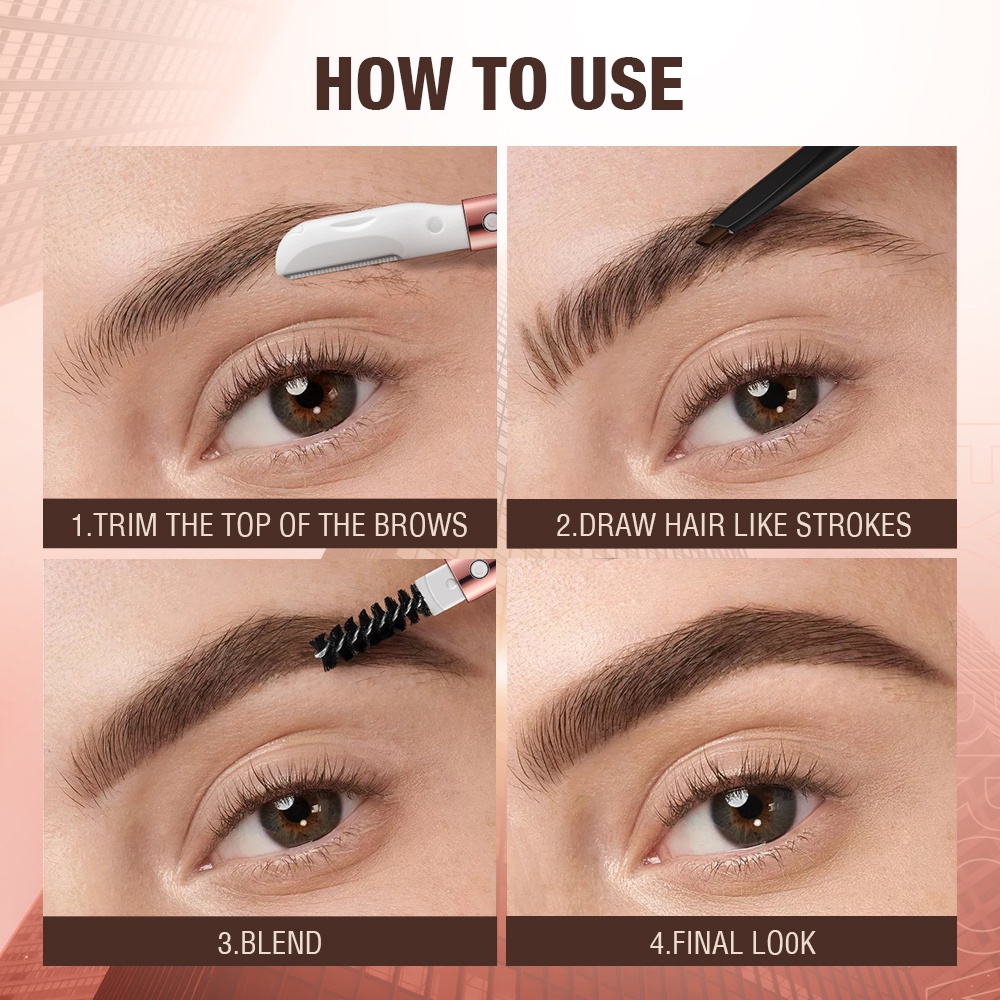 Jual O.TWO.O 3 In 1 Eyebrow Pencil With Eye Brow Razor Waterproof 24HR ...