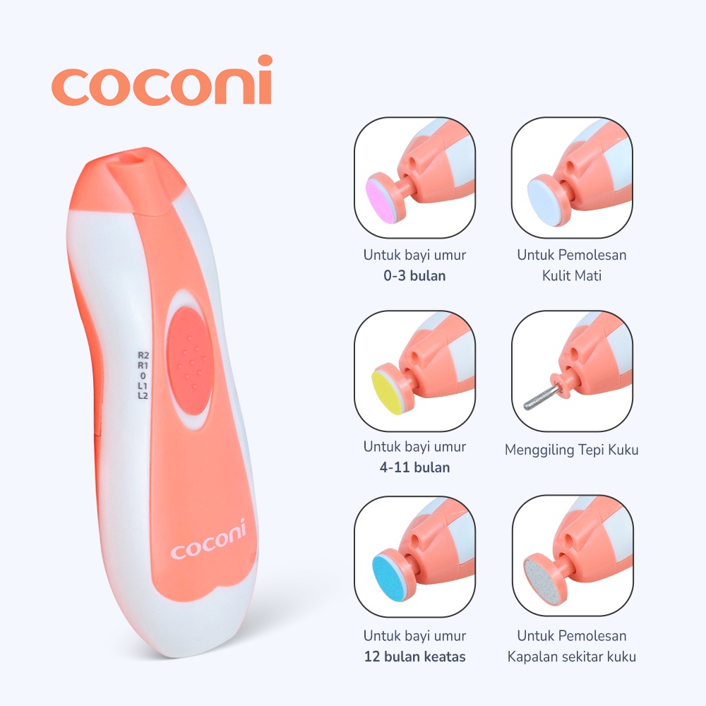 Jual Coconi Baby Nail Trimmer | Gunting Kuku Elektrik Bayi & Dewasa Manicure Set | Shopee Indonesia