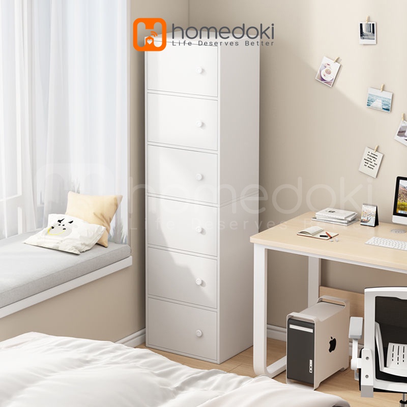 Jual Homedoki Kabinet penyimpanan kayu / lemari kabinet / 4/5/6-Tier ...