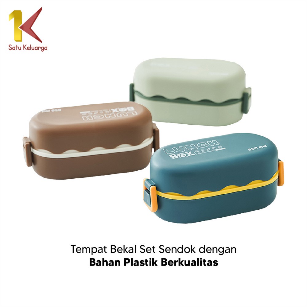 Jual Satu Keluarga Lunch Box Bento Set 850ML C780 Kotak Makan 2 Tingkat ...