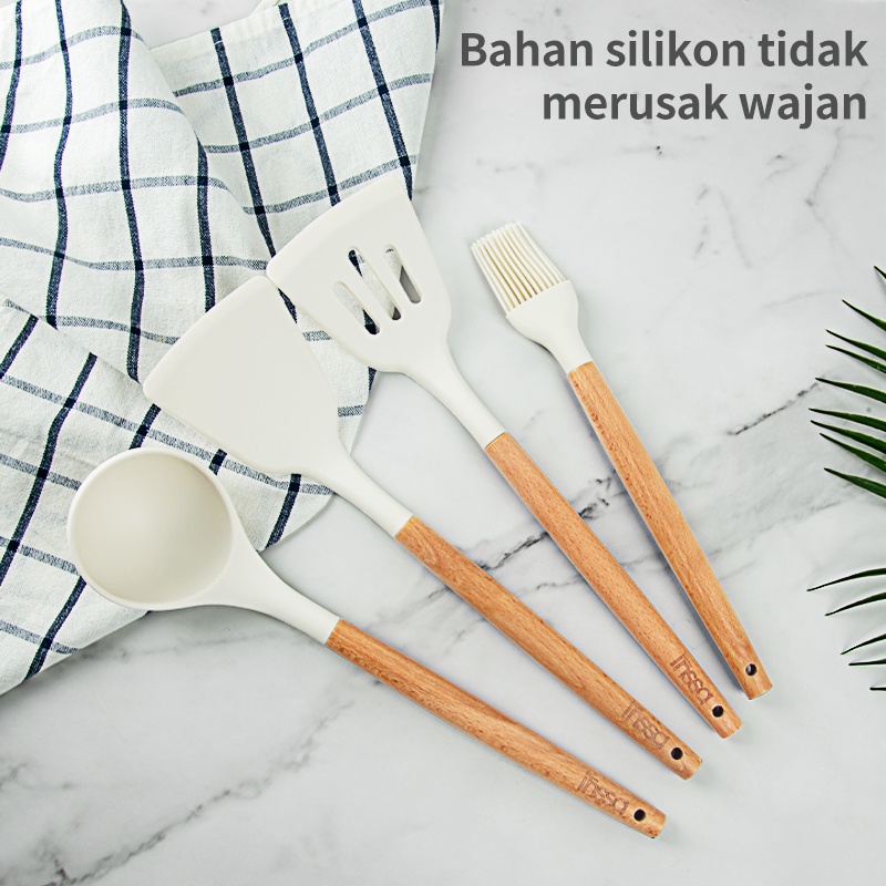 Jual Simplus Alat Masak Spatula Sutil Silikon Food Grade Tahan Panas ...