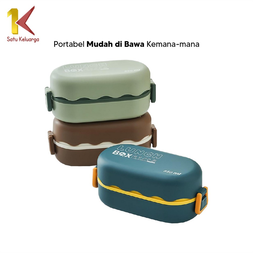 Jual Satu Keluarga Lunch Box Bento Set 850ML C780 Kotak Makan 2 Tingkat ...