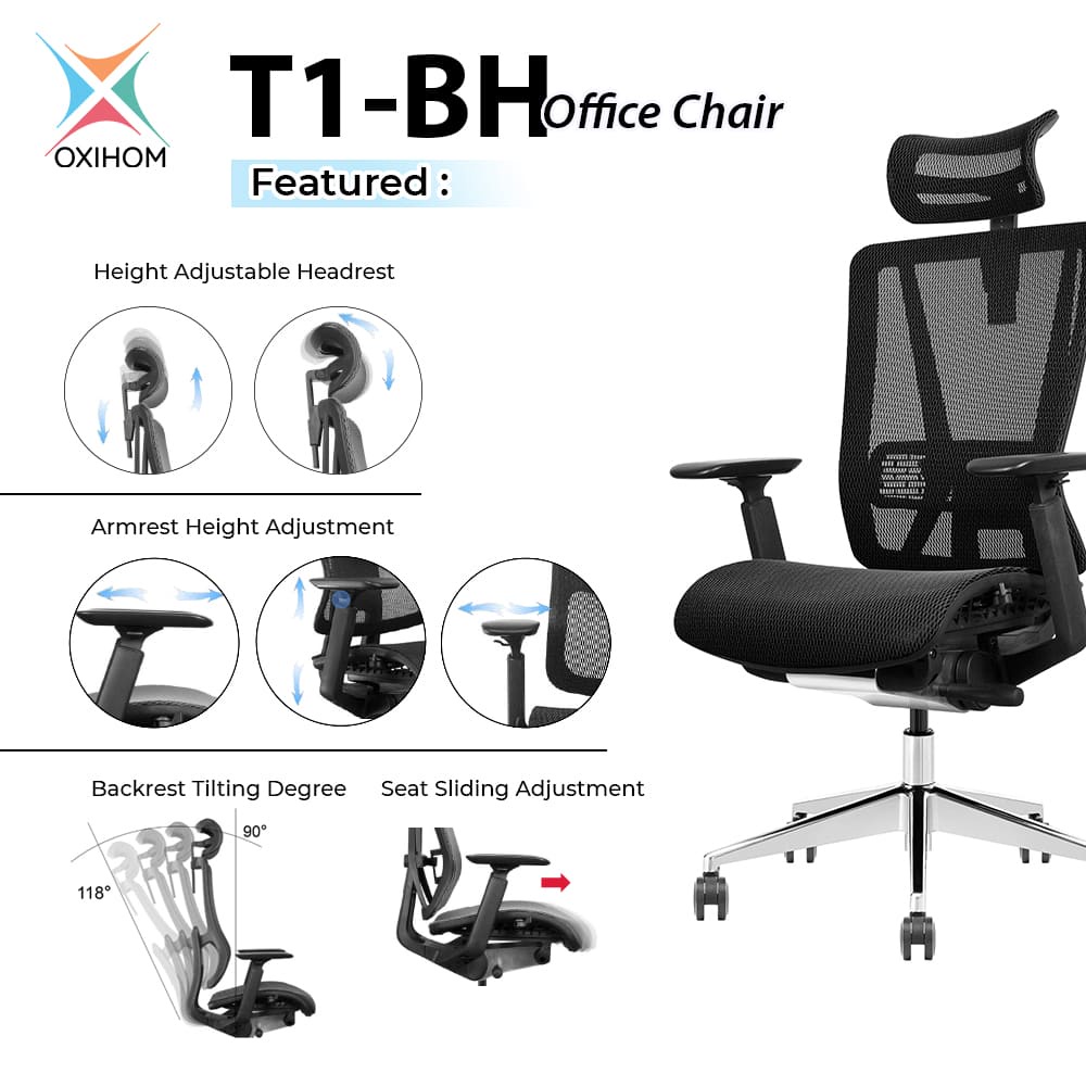 Jual Oxihom T1 Full Mesh Kursi Kantor Kursi Gaming Belajar Jaring ...