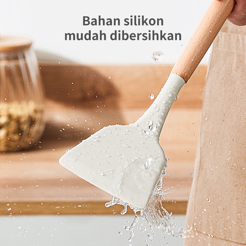 Jual Simplus Alat Masak Spatula Sutil Silikon Food Grade Tahan Panas ...