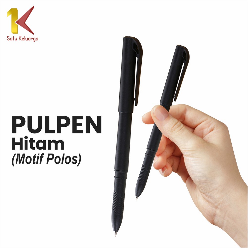 Jual Satu Keluarga Pulpen Hitam 0.7mm Motif Polos Tinta Hitam A45 Pena ...