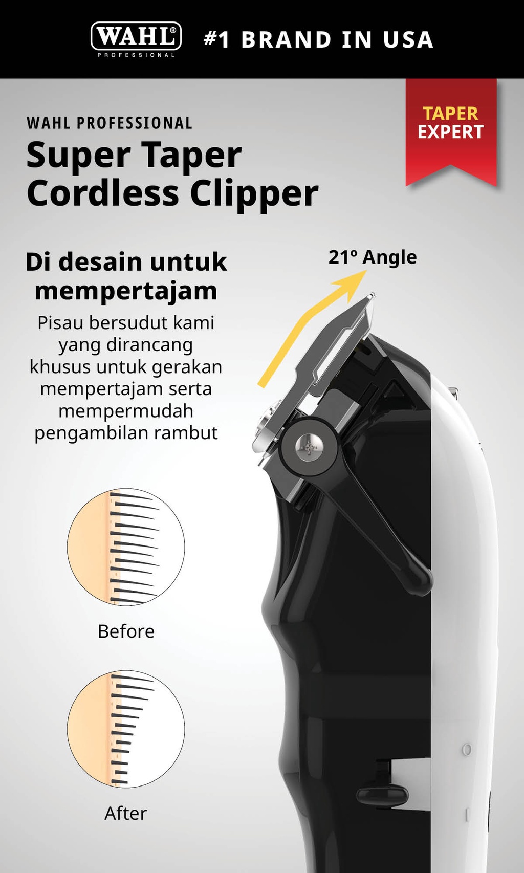 Jual Wahl Super Taper Cordless Clipper - Alat Cukur Rambut Profesional ...