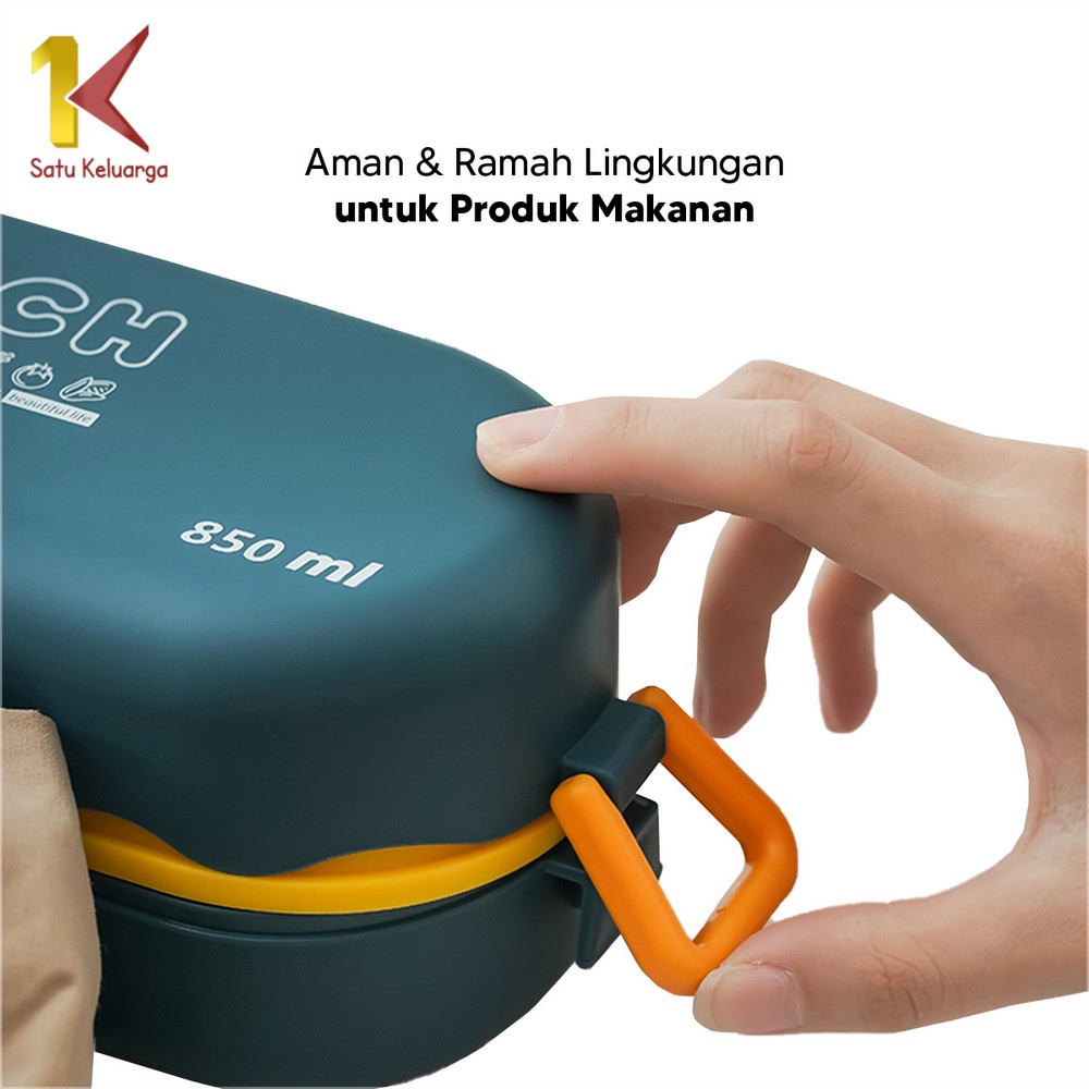 Jual Satu Keluarga Lunch Box Bento Set 850ML C780 Kotak Makan 2 Tingkat ...