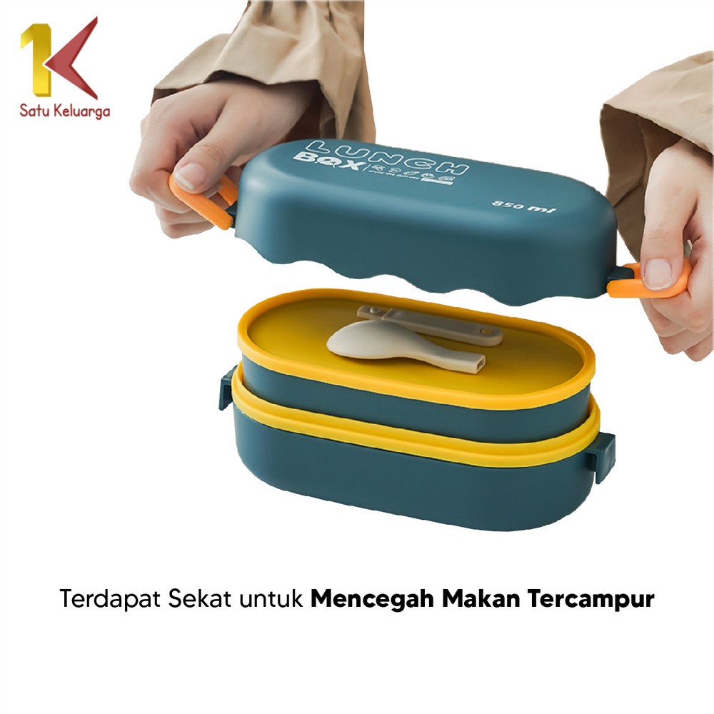 Jual Satu Keluarga Lunch Box Bento Set 850ML C780 Kotak Makan 2 Tingkat ...