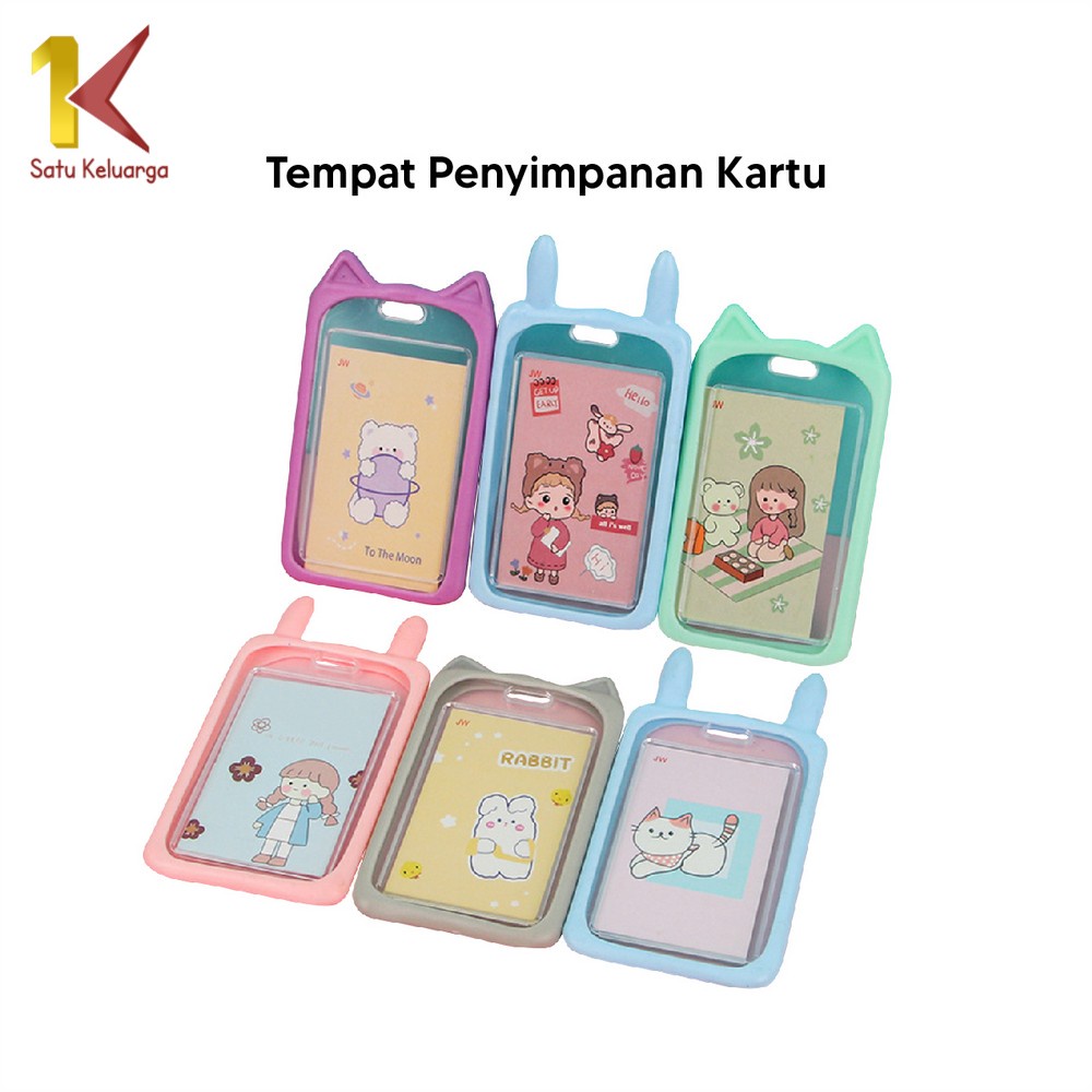 Jual Satu Keluarga Name Tag ID Card Holder Gantungan Kartu Nama Motif ...
