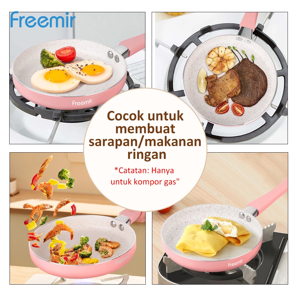 Jual [OFFICIAL] freemir Sakura Series wajan Omlet egg fry pan Mini 16 ...