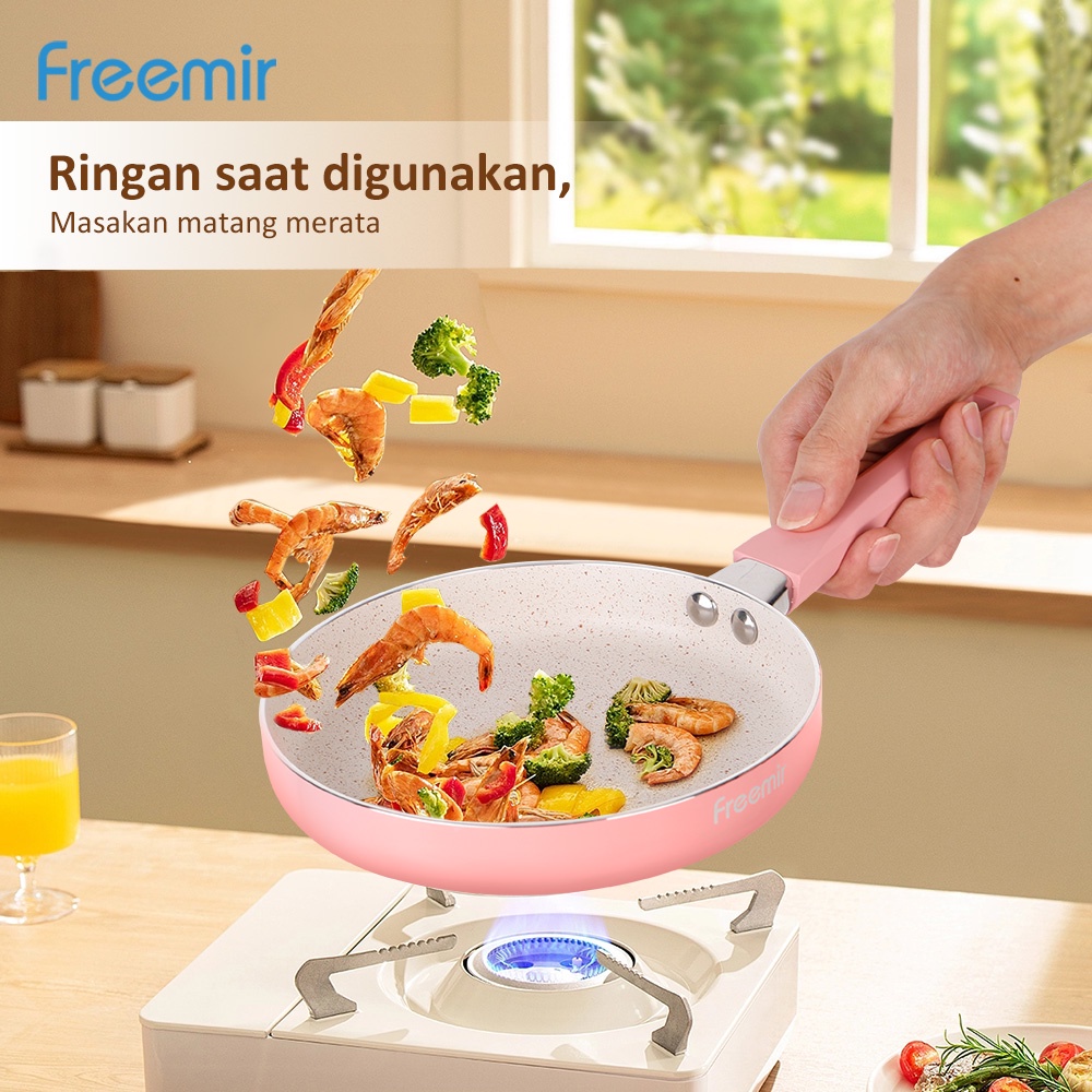 Jual [OFFICIAL] freemir Sakura Series wajan Omlet egg fry pan Mini 16 ...