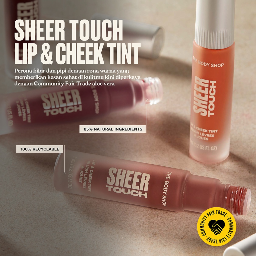Jual The Body Shop Sheer Touch Lip And Cheek Tint Brave 8ml | Shopee ...