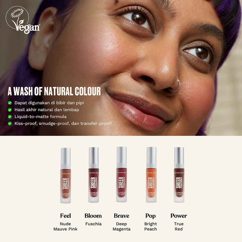 Jual The Body Shop Sheer Touch Lip And Cheek Tint Power 8ml | Shopee ...