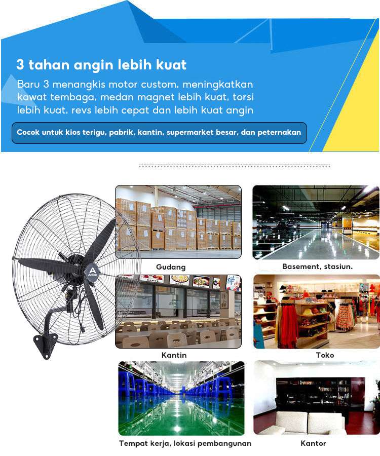 Jual Aolida kipas angin dinding 26/30 inch kipas angin Cocok untuk ...