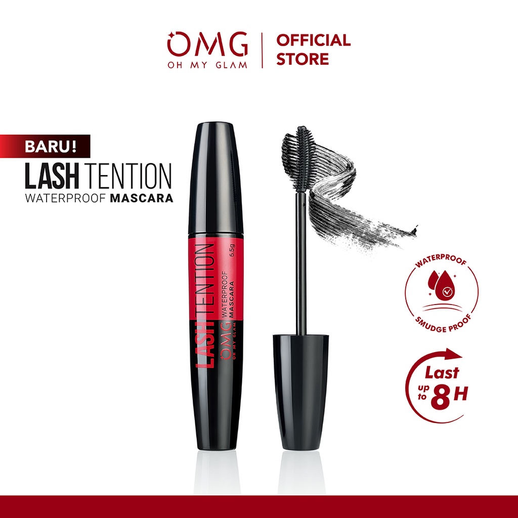 Jual OMG OH MY GLAM LASHTENTION Waterproof Mascara 6.5 g - Maskara Eye Makeup Waterproof 4X ...