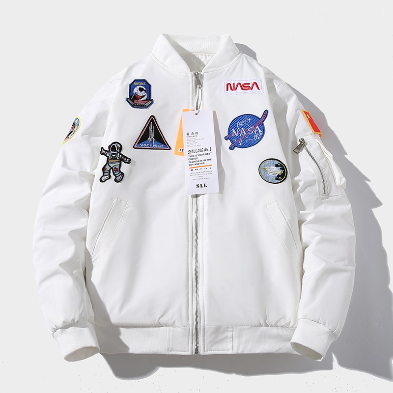 Jual JACKET PRIA astronaut NASA co-branded jaket pria seragam Baseball ...