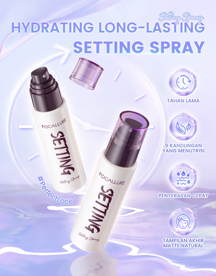 Jual BPOM FOCALLURE Hydrating Setting Spray Fixed Makeup #PerfectLock ...