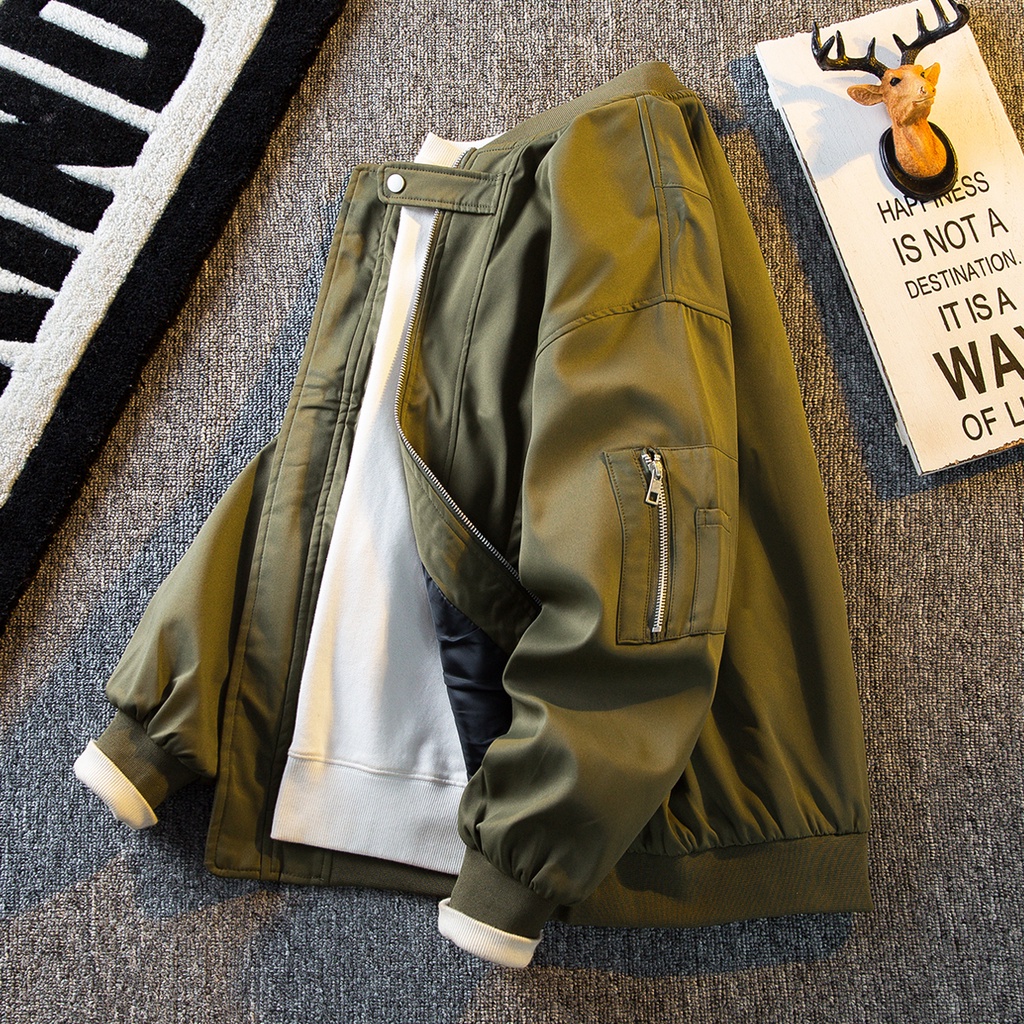 Jual JACKET BOMBER Jaket pilot warna militer HPCP, jaket baseball laki ...