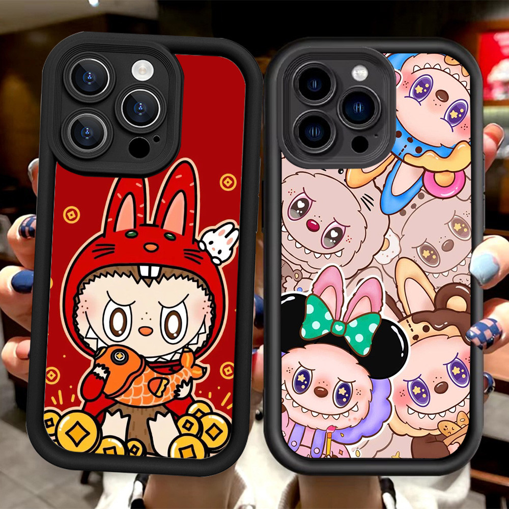 Jual Q-29 Cute Pink Labubu hitam Casing untuk Infinix Smart 5 6 Plus 7 ...