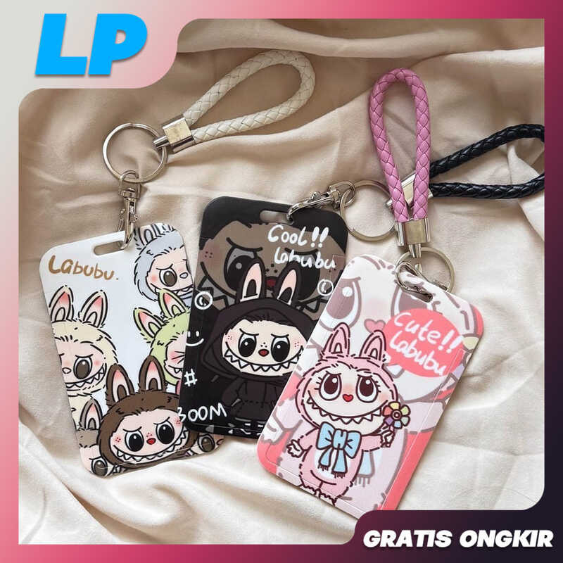 Jual LAAPAKA NAME TAG ID CARD LAYARD HOLDER MOTIF LABUBU KAWAII UNTUK ...