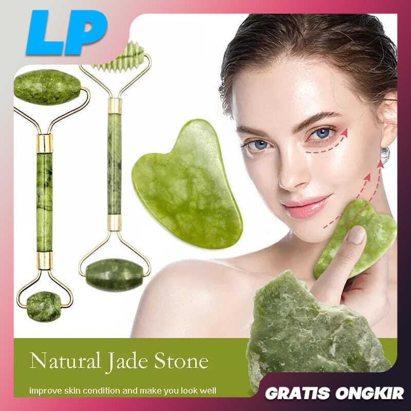 Jual LAAPAKA ALAT PIJAT MUKA WAJAH JADE ROLLER MASSAGER FACIAL MESSAGE ...