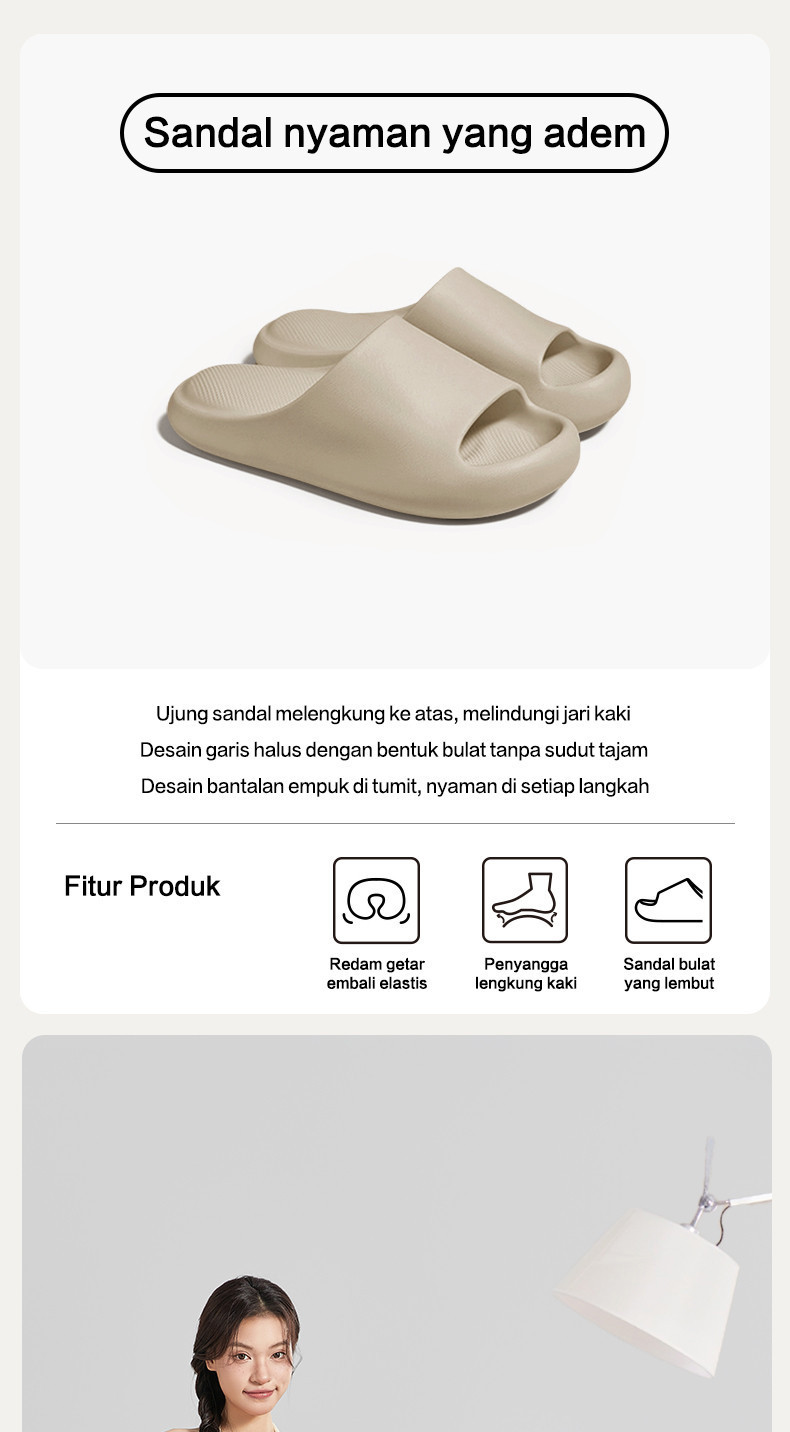 Jual Sandal anti-selip EVA musim panas dengan sol tebal untuk wanita ...