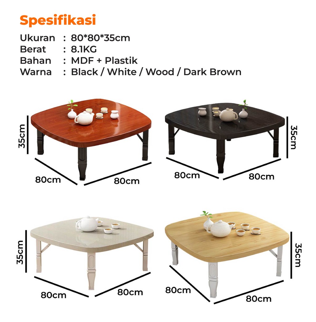 Jual Homedoki Meja Lesehan Lipat/Meja Lesehan/Meja Lipat/Meja Lesehan ...