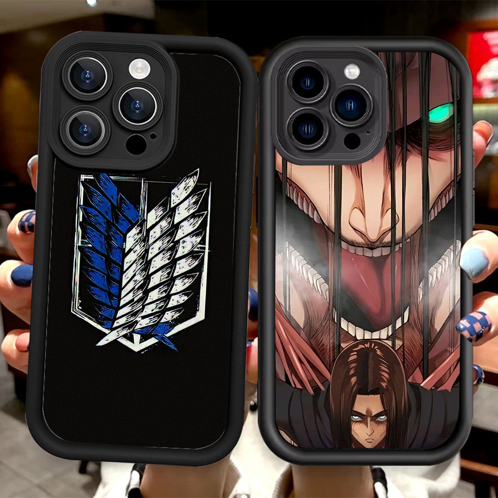 Jual Q-2 Attack on Titan hitam Casing untuk Tecno Smart POP 7 8 Pova 5 ...