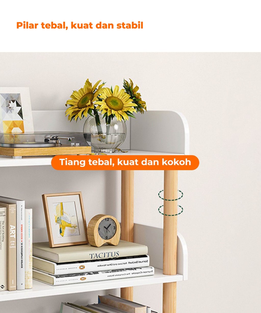 Jual Homedoki Rak Buku / Lemari Buku Serbaguna 4 Susun / Rak ...