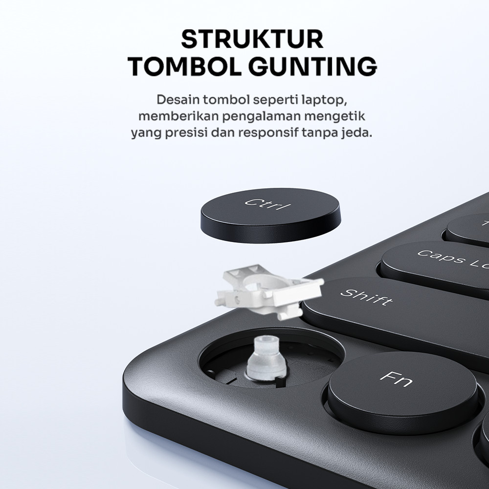 Jual ROBOT KB40 Keyboard Wireless 3 Koneksi Bluetooth USB Silent Keys Multi-Device Untuk Ipad ...