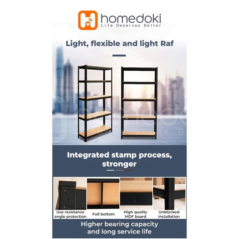Jual Homedoki Rak Susun Besi/Rak Besi Siku 5 Susun /Rak Besi Susun ...