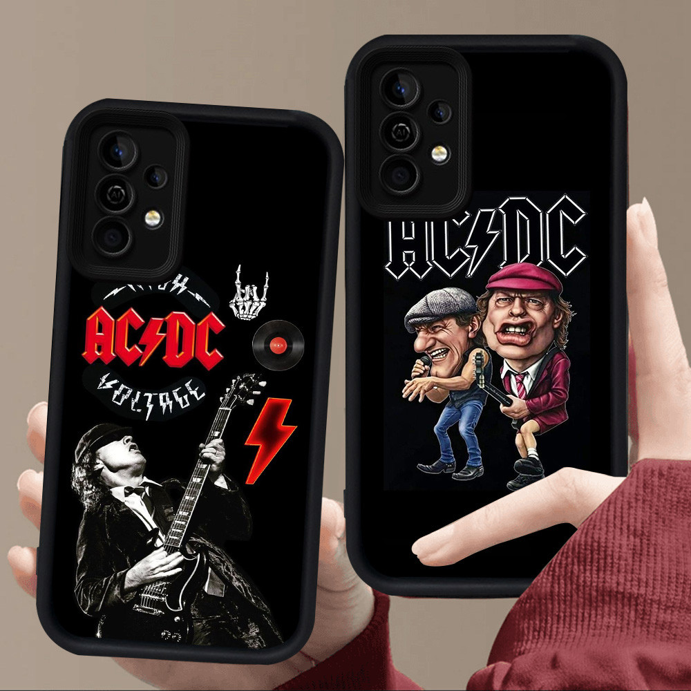Jual E25 ACDC Band Casing untuk Silikon Hitam Samsung A05S A35 A24 A04s A16 A14 A56 A34 S25 ...