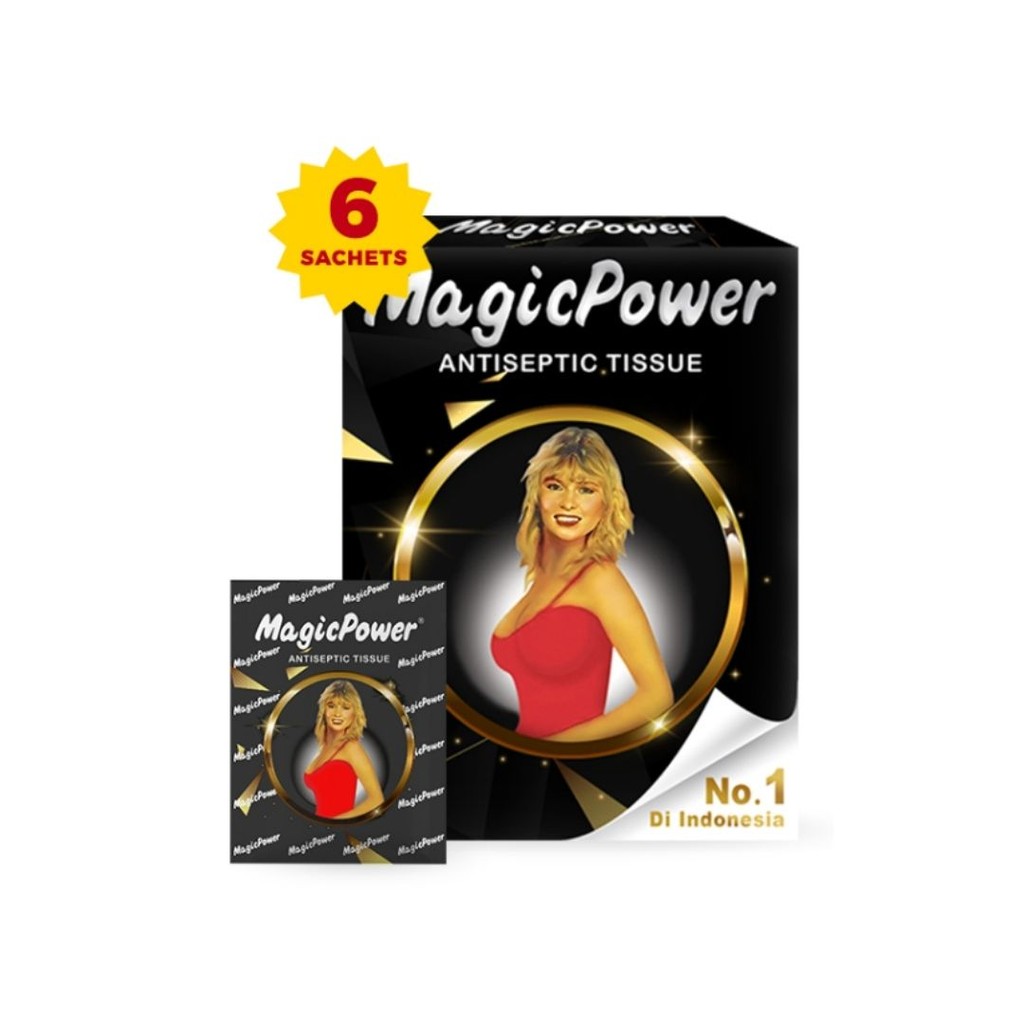 Jual Magic Power Tissue - Antiseptic Tissue Original - 1 Box (6 Sachet ...